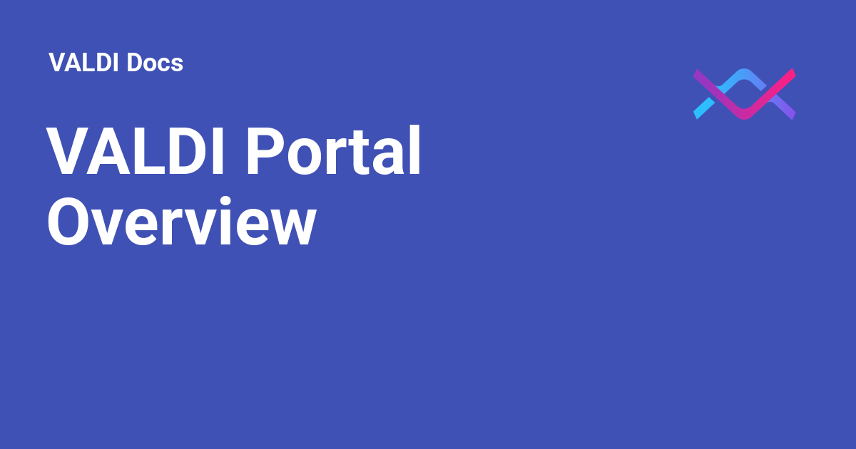 VALDI Portal Overview - VALDI Docs